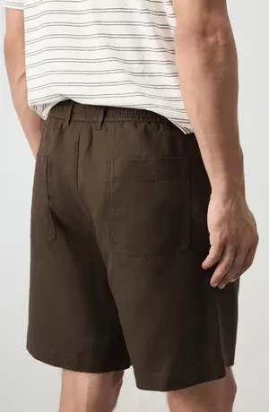 Mango Cotton & Linen Bermuda Shorts - Brown