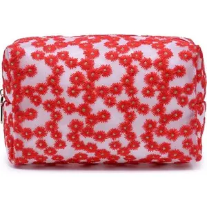 URBAN ESSENTIALS Daisy Chain Cosmetic & Travel Organizer Pouch - Red