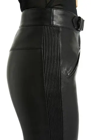 Balmain Lambskin Biker Trousers