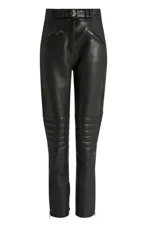 Balmain Lambskin Biker Trousers