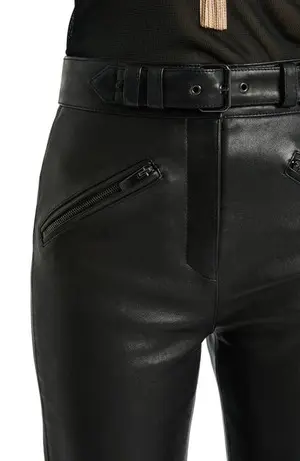 Balmain Lambskin Biker Trousers