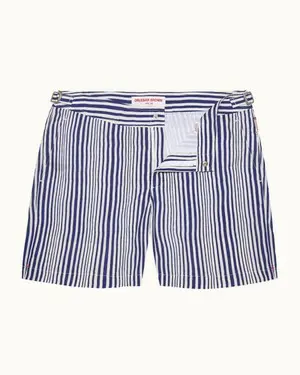Orlebar Brown Bulldog Mid-length Swim Shorts - Blue/white