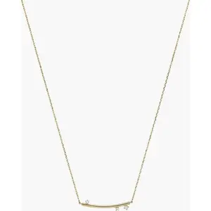 Mejuri Celeste Diamond Horizon Necklace - Yellow Gold