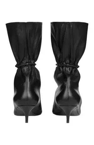 Balmain Sphynx Smooth Leather Ankle Boots