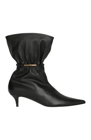 Balmain Sphynx Smooth Leather Ankle Boots
