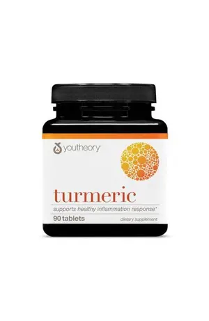 YOUTHEORY Turmeric 450mg Black Pepper Olive Leaf Joint Brain Support Supplement 90 Tablets - None