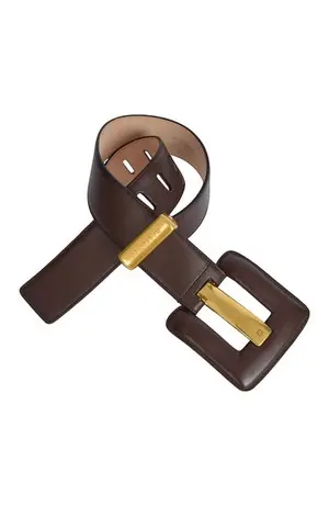Balmain Anthem Large Smooth Leather Belt