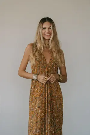 SUN CHILD Classic Silk Dress Layla