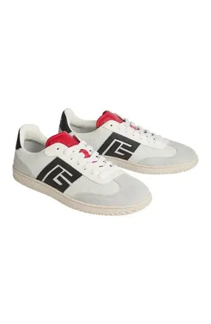 Balmain Swan Suede And Smooth Leather Trainers