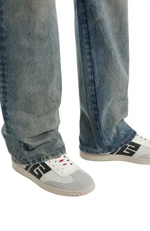 Balmain Swan Suede And Smooth Leather Trainers