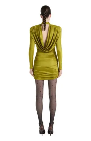 Balmain Draped Flowing Jersey Dress