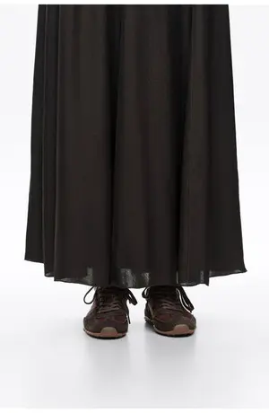 Bimba Y Lola Mixed-fabric A-line Midi Skirt - Melange Grey