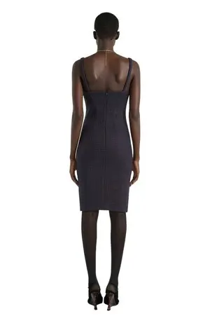 Balmain Tweed Dress With Spaghetti Straps