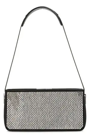 Alexander Wang Siren Pochette Crystal Embellished Leather Shoulder Bag