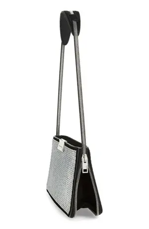 Alexander Wang Siren Pochette Crystal Embellished Leather Shoulder Bag