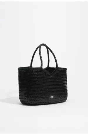 Bimba Y Lola Large Plaited Leather Shopper Bag - Black
