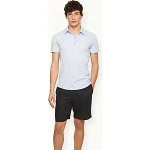 Orlebar Brown Sebastian Silk Tailored-fit Polo Shirt - Springfield Blue