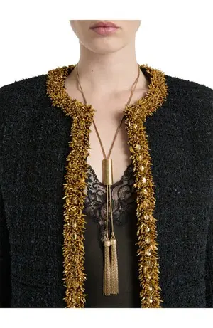Balmain Embroidered Tweed Jacket