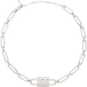 Kate Spade New York Padlock Paperclip Chain Necklace