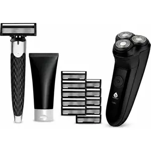 PURSONIC Ultimate Grooming Bundleelectric Shaver & Premium Shaving Kit - Black