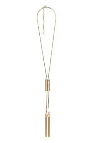 Balmain Long Brass Tassel Necklace