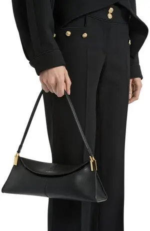 Balmain 64-83 Small Bag In Smooth Leather - Black