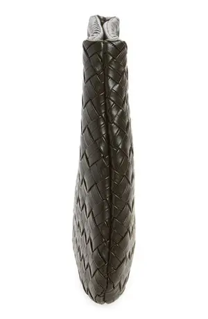Mango Woven Faux Leather Frame Clutch