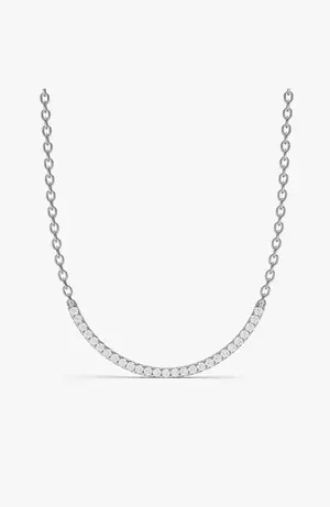 SEREIA OFFICIAL 14k Diamond Smiley Pendant Necklace - White Gold