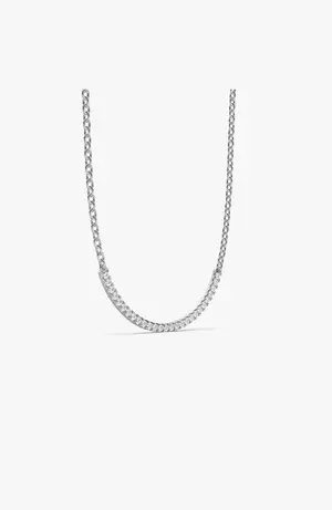SEREIA OFFICIAL 14k Diamond Smiley Pendant Necklace - White Gold