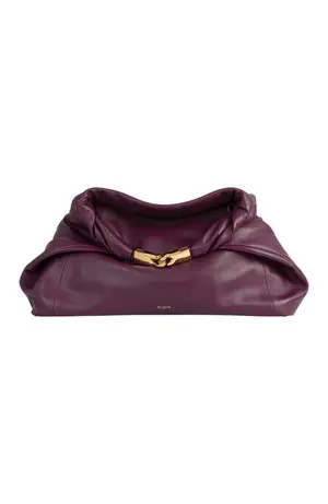 Balmain Dinner At 8 Medium Bag In Smooth Leather - Purple