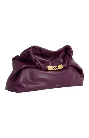 Balmain Dinner At 8 Medium Bag In Smooth Leather - Purple