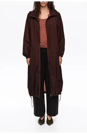 Bimba Y Lola Fluid Trench Coat - Chocolate