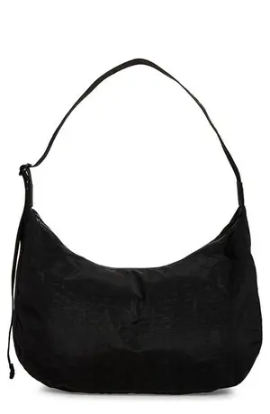 Baggu Large Recycled Nylon Crescent Crossbody Bag - Black