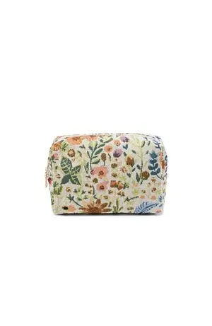 URBAN ESSENTIALS Garden Tapestry Cosmetic & Travel Organizer Pouch - Cream