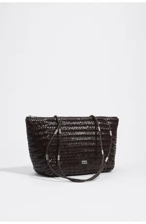 Bimba Y Lola Medium Plaited Leather Shopper Bag - Brown