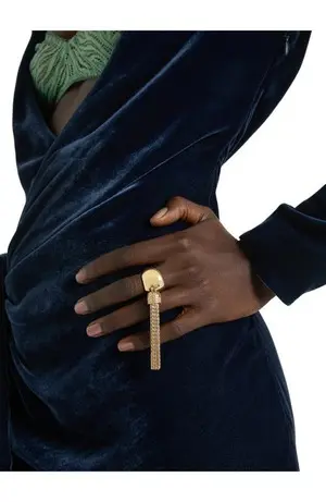Balmain Brass Tassel Ring