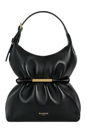 Balmain Sphynx Mini Bag In Smooth Leather - Black