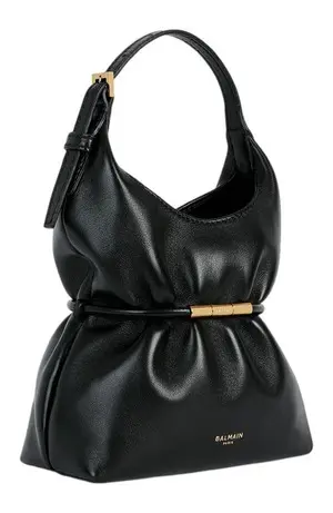 Balmain Sphynx Mini Bag In Smooth Leather - Black