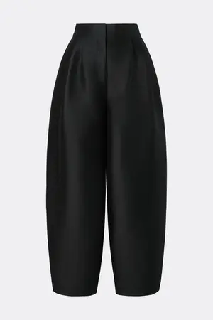 MALINA Smilla Barrel Leg Wool-silk Trousers