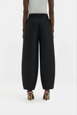MALINA Smilla Barrel Leg Wool-silk Trousers