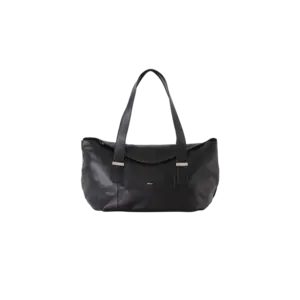 ESTHERA 7am Leather Shoulder Bag - Black