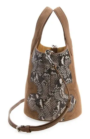 Veronica Beard Mixed Media Bucket Bag