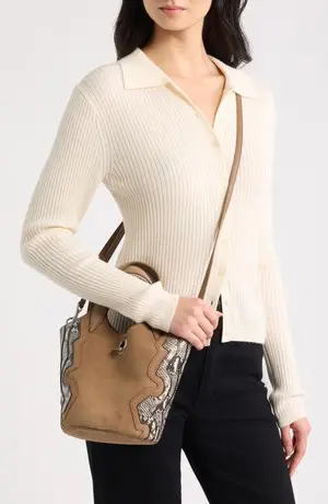 Veronica Beard Mixed Media Bucket Bag