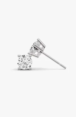 SEREIA OFFICIAL 14k Gold 0.5 Ct Round Studs Earrings - White Gold