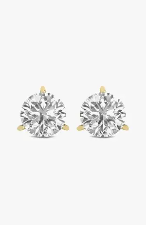 SEREIA OFFICIAL 14k 0.50 Ctw Round Lab Grown Diamond Stud Earrings - Yellow Gold