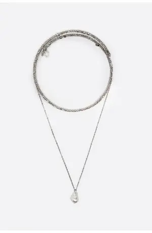 Bimba Y Lola Crystal Chain Choker With