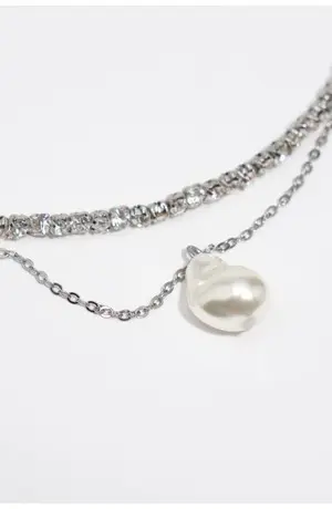Bimba Y Lola Crystal Chain Choker With