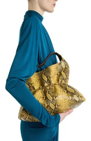 Balmain Sphynx Medium Bag In Python-effect Leather