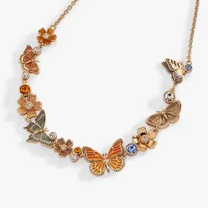 ALEX AND ANI New York Botanical Garden® Butterfly Inline Necklace