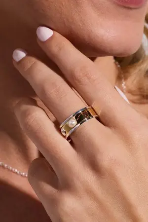ALEX AND ANI Baseball Fidget Ring